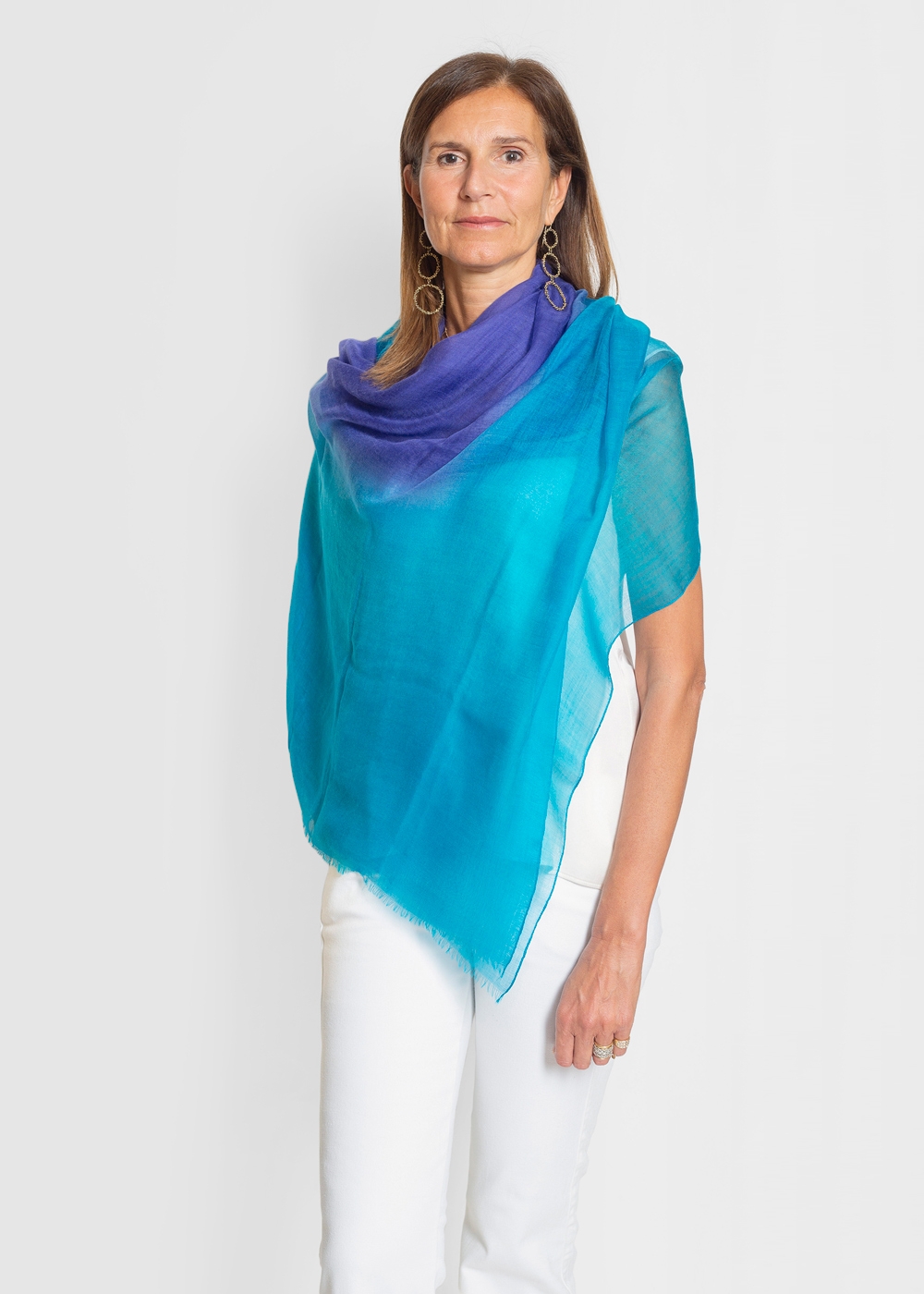 Stola elegante turchese | Stole eleganti Cerimonia | Cashmere | Toosh